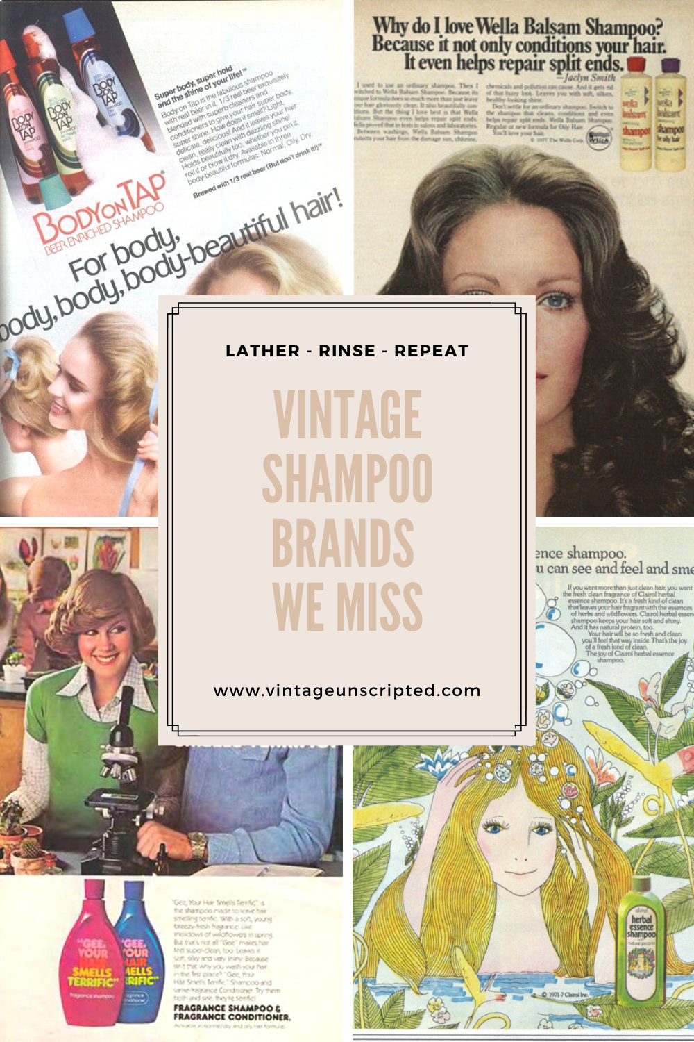 Vintage Shampoo Brands We Miss - Vintage Unscripted